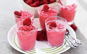 Skummig dessert med hallon - Recept | Arla